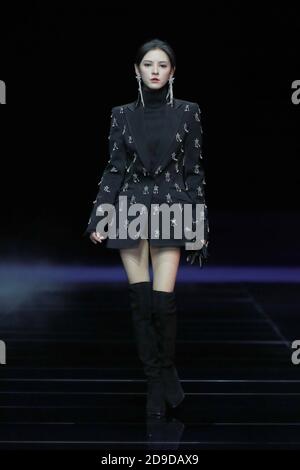 Chinese actress Zhang Yuxi attends Evian's 200th anniversary pop-up ...