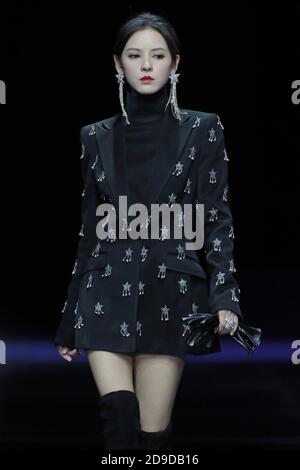 Chinese actress Zhang Yuxi attends Evian's 200th anniversary pop-up ...