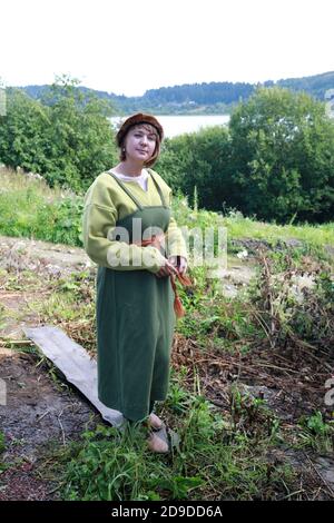 Viking on shores of Lake Ladoga in summer, Karelia Stock Photo - Alamy