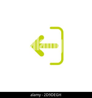 Logout / Exit Icon with Arrow and Box to Show Leaving a Site Stock ...