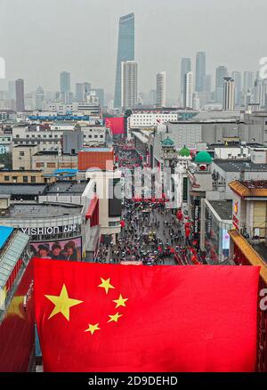 Thousands of citizens attend a flash mob to celebrate the National Day ...