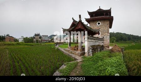 Guangxi irrigation Yang county town on ridge village Stock Photo - Alamy