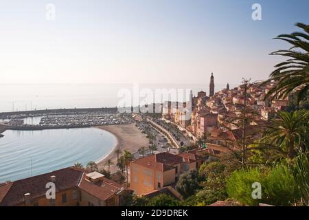 geography / travel, France, Menton, view at Menton, French Riviera ...