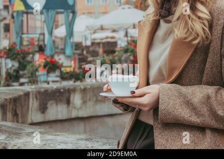 Stylish young tourist blogger is walking with his backpack Stock Photo ...