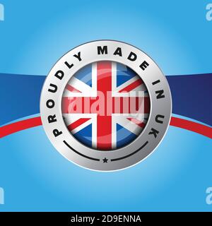 Proudly Made in UK Britain sign stamp badge Stock Vector Image & Art ...