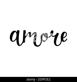 Amor calligraphy hand lettering. Love inscription in Spanish ...