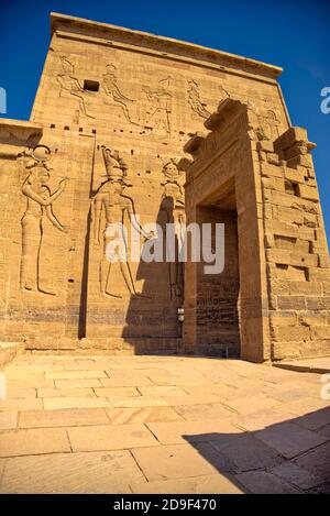 First Pylon of Temple of Isis with Gate of Ptolemy II on right - Philae ...