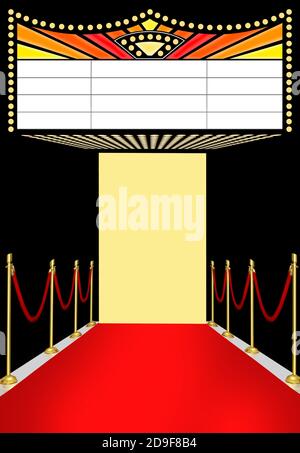 Theater Marquee Scene Sign Stock Photo - Alamy