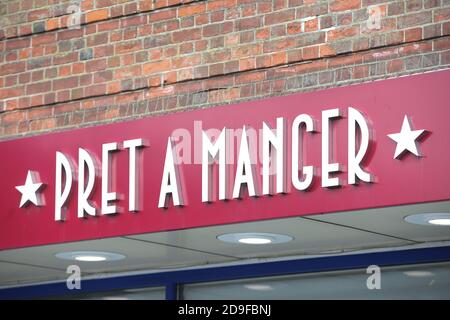 Pret a Manger sign, Kingston Upon Thames, Surrey Stock Photo - Alamy