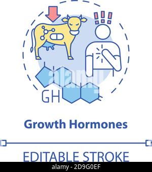 Cattle hormones abstract concept vector illustration Stock Vector Image ...