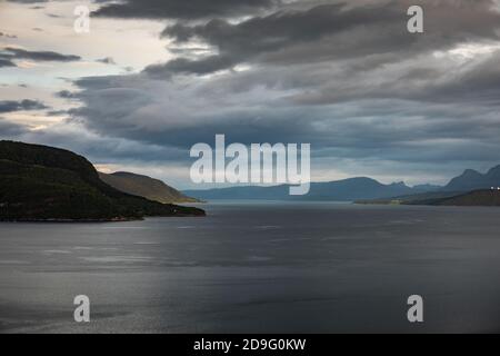 Saltdal Fjord or Saltdalsfjorden in Nordland Norway Stock Photo - Alamy