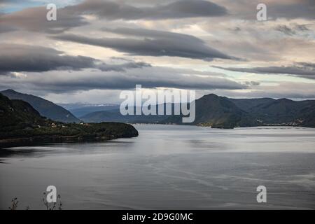 Saltdal Fjord or Saltdalsfjorden in Nordland Norway Stock Photo - Alamy
