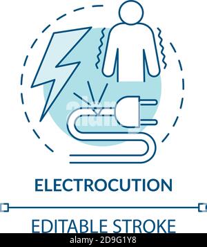 electrocution icon vector. Isolated contour symbol illustration Stock ...