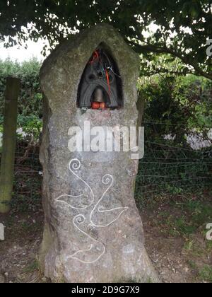 Stone shrine Glastonbury Stock Photo - Alamy