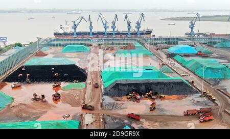 People busy working at the Rugao Port in Rugao City, east China's ...
