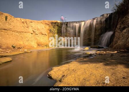 Man-Made Waterfall in Wadi El Rayan, Fayoum Oasis, Cairo, Egypt Taken ...
