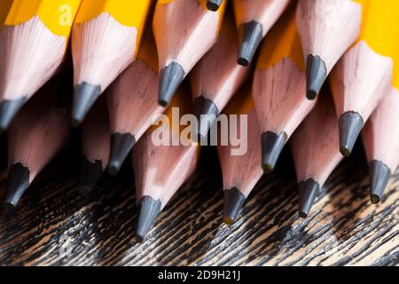 solid color wooden pencils with gray lead for drawing and creativity ...