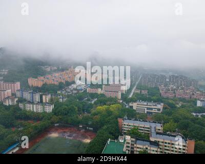 An aerial view of the campus of Chongqing University of Posts and ...