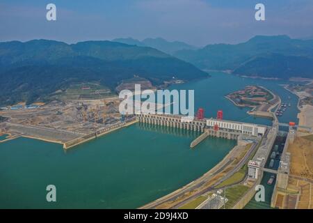 Guiping. 6th Nov, 2020. Aerial photo taken on Nov. 6, 2020 shows the ...