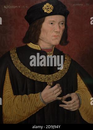 A portrait of Richard III (1452 – 1485), King of England from 1483, the ...
