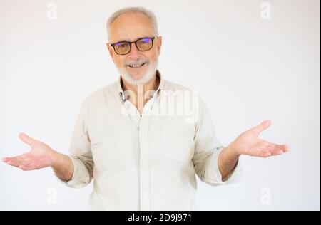 man clueless and confused expression with arms and hands raised Stock ...