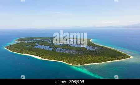 Tropical island with beach in Zamboanga del Sur. Mindanao, Philippines ...