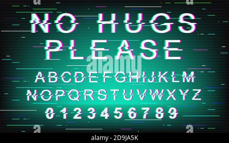 Social Distancing No Hugs Sign. Vector Image Stock Vector Image & Art ...