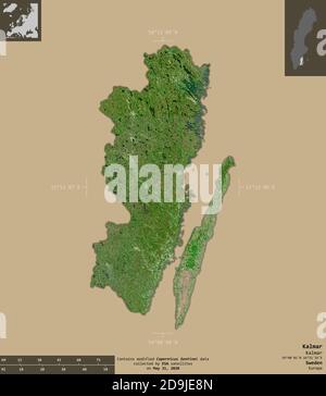 Kalmar, county of Sweden. High resolution satellite map Stock Photo - Alamy