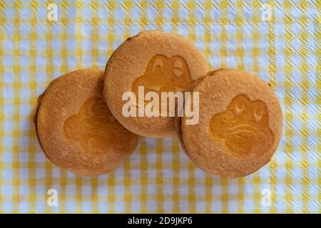 Cadbury Freddo Face Cake soft cakes with a delicious choc chip filling ...