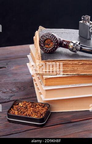 Pipe and pipe smoking accessories Stock Photo - Alamy