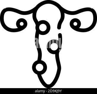 pathology of cervix line icon vector illustration Stock Vector Image ...