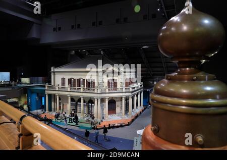 The scale model of Choya Shimbun-Sha building the publisher of Choya ...