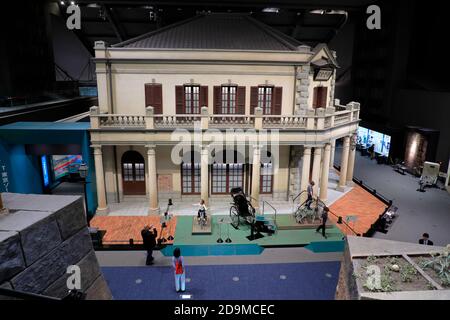 The scale model of Choya Shimbun-Sha building the publisher of Choya ...