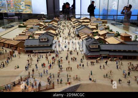 Scale model of Edo city during 17th century display in Edo-Tokyo Museum ...
