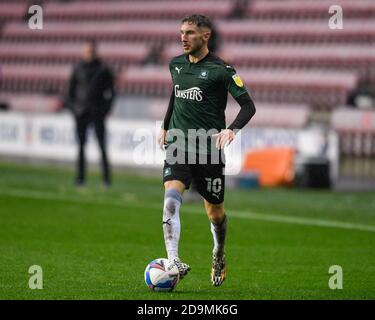 Danny Mayor #10 of Plymouth Argyle on the ball Stock Photo - Alamy