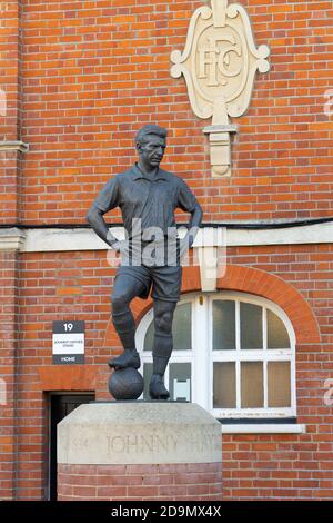 Outside Fulham Football Club is this statue honouring the late Johnny ...