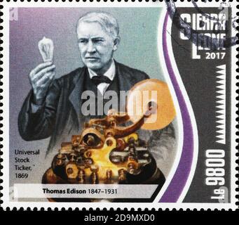 Edison stock ticker Stock Photo - Alamy