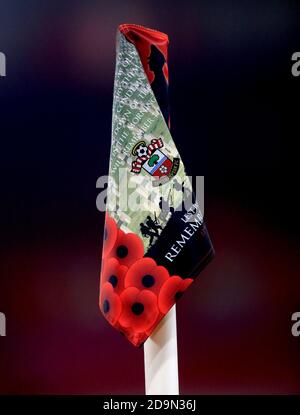 A remembrance day corner flag Stock Photo - Alamy