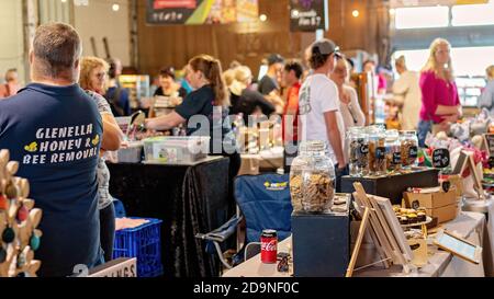 Mackay, Queensland, Australia - 12th July 2019: Indoor twilight markets ...