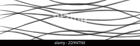 Abstract background of wavy intertwining lines, black on white Stock ...