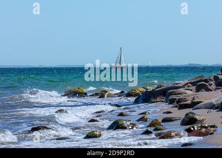 Germany, Schleswig-Holstein, Ostseebad Dahme, View from the beach ...
