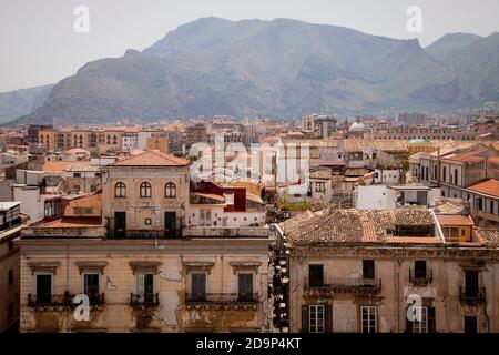 Houses, Panorama, Palermo, Sicily, Capital, Big City, Italy Stock Photo ...