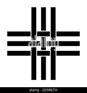 Heraldic fretty cross symbol icon illustration Stock Photo - Alamy