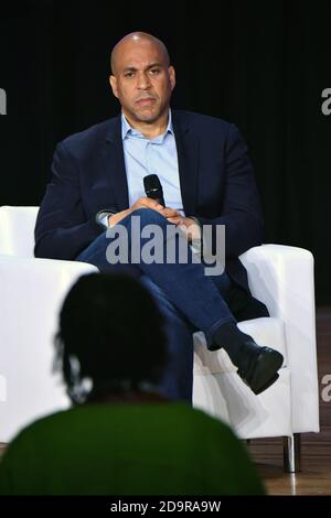 Democratic presidential candidate Sen. Cory Booker, D-N.J., speaks ...