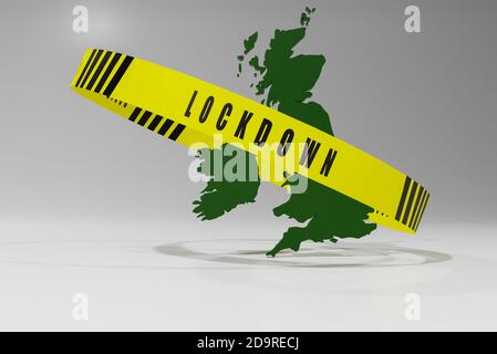 COVID-19 World Lockdown Concept. Illustration Stock Photo - Alamy