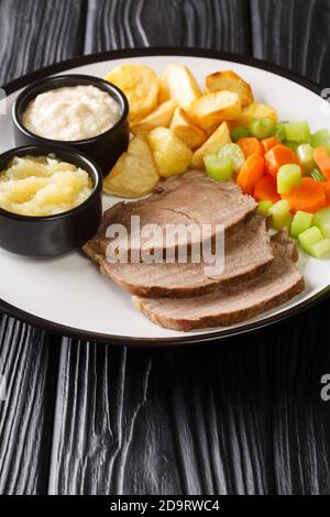 tafelspitz on a plate with vegetables Stock Photo - Alamy