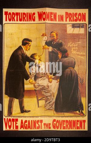 Force Feeding of Suffragettes in Prison, 1908 illustration from the ...