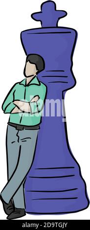 businessman standing on white background vector illustration design ...