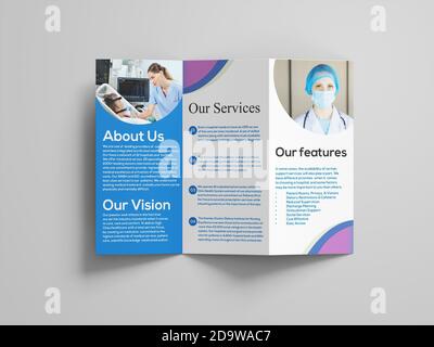 Health Trifold Mockups Stock Photo - Alamy