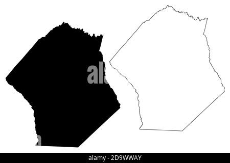 Hoke County (North Carolina) outline map set Stock Vector Image & Art ...